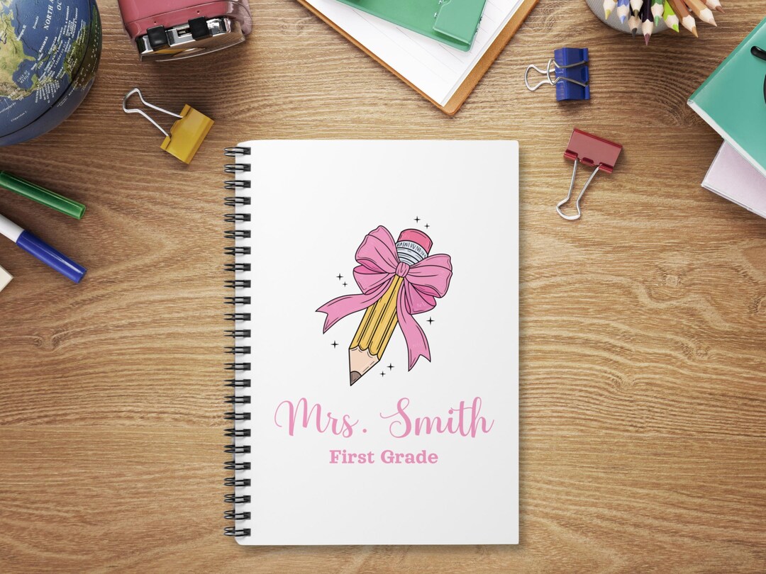Personalized Coquette Teacher Notebook Coquette Custom Notebook Teacher ...