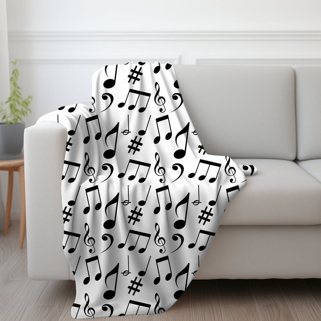 Music Note Blanket for Teacher Appreciation Gift for Music Lover Music ...