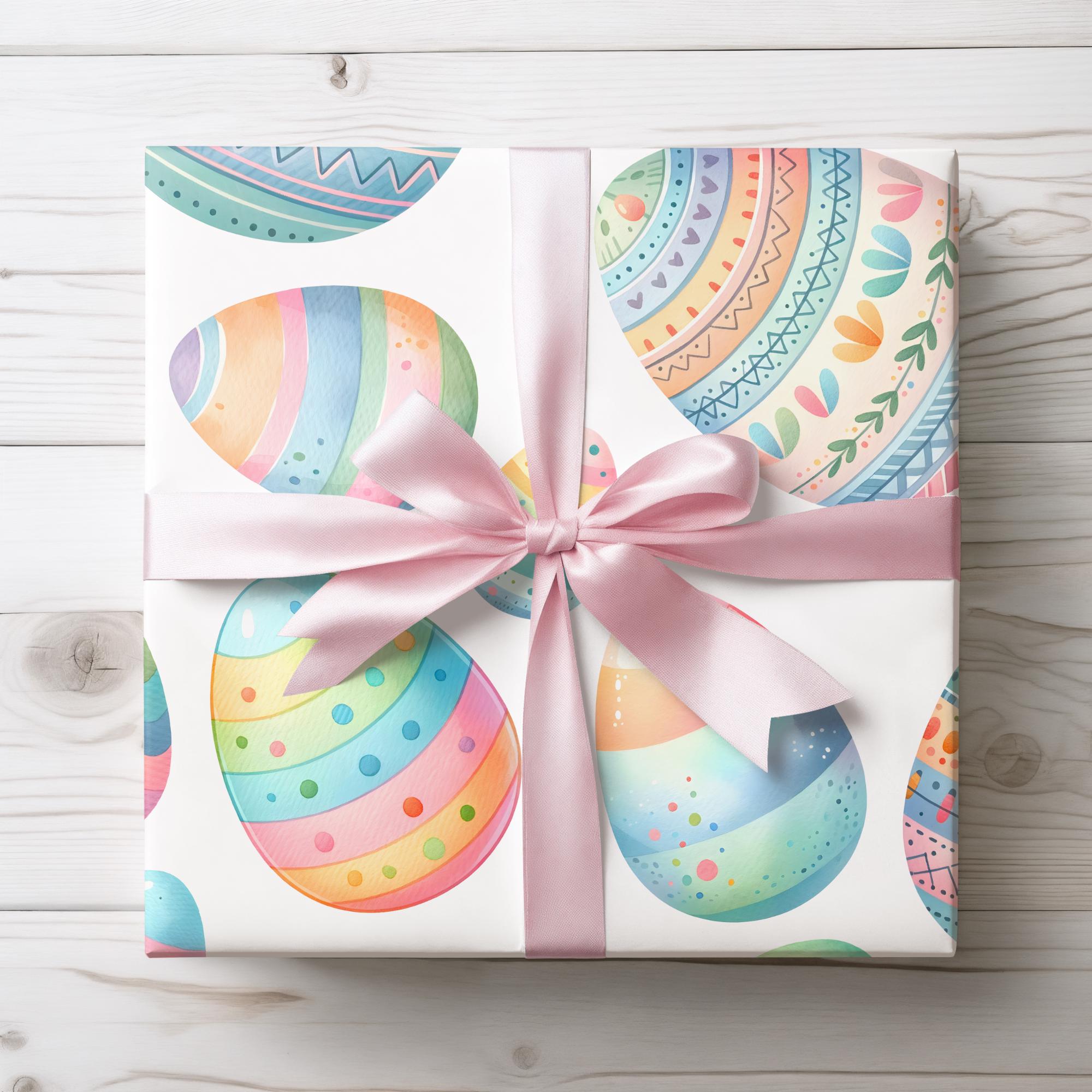Easter Wrapping Paper Easter Gift Wrap for Girl Easter Egg Wrapping ...