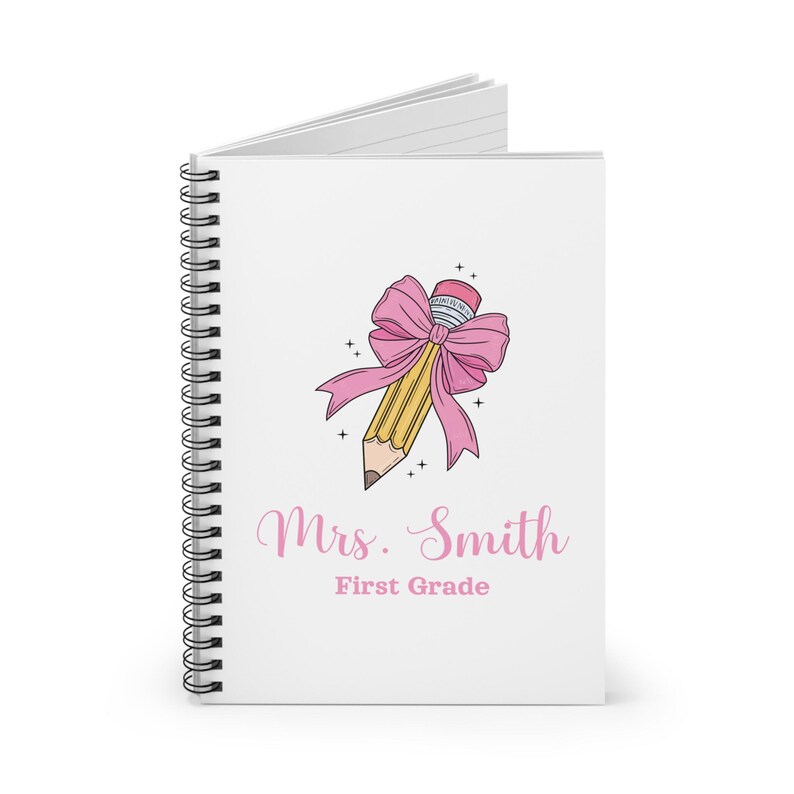 Personalized Coquette Teacher Notebook Coquette Custom Notebook Teacher ...