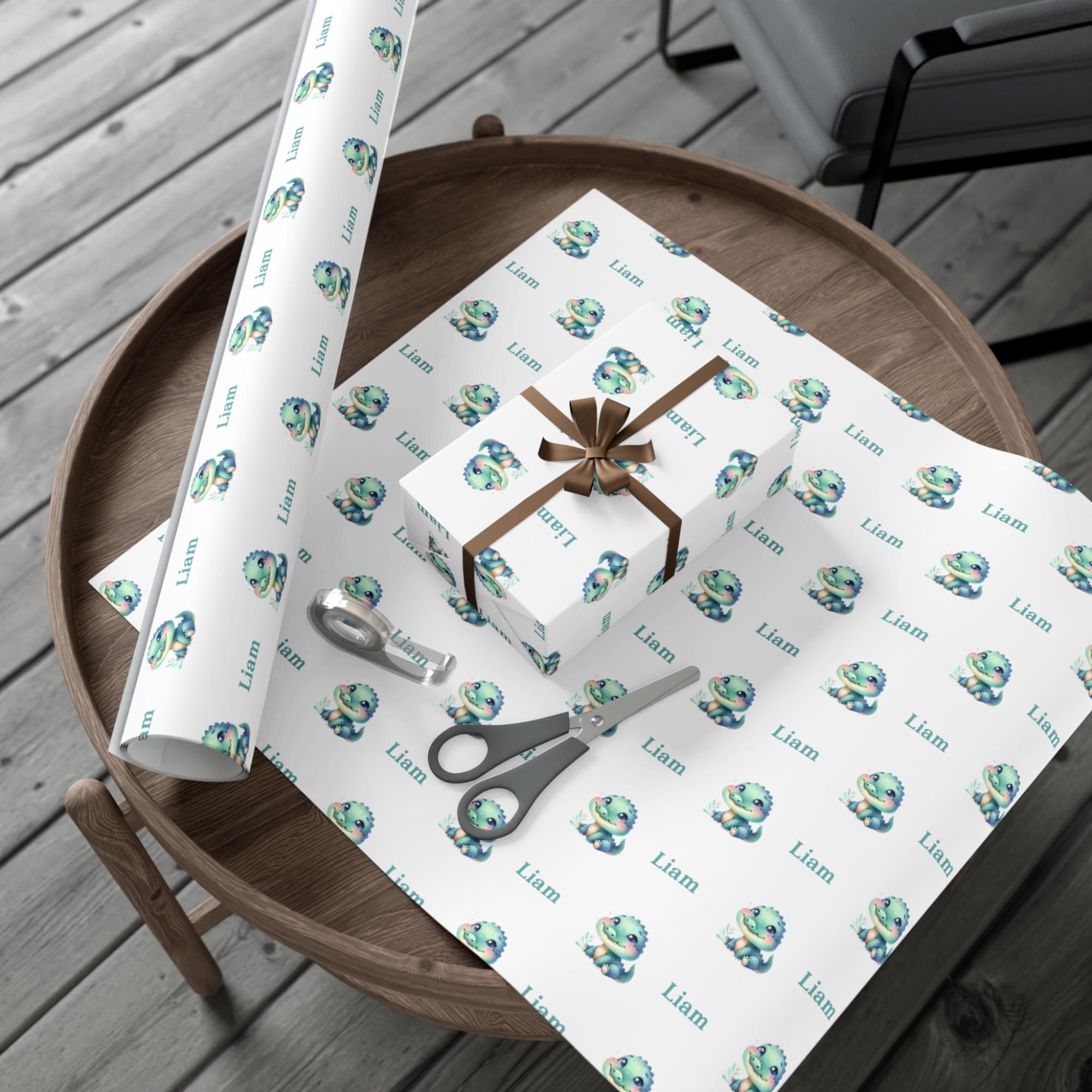 Personalized Crocodile Wrapping Paper for Boy Birthday Gift Wrap ...
