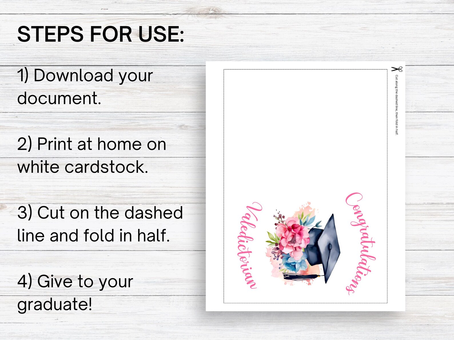 Printable Valedictorian Graduation Card 2025 Printable High School ...
