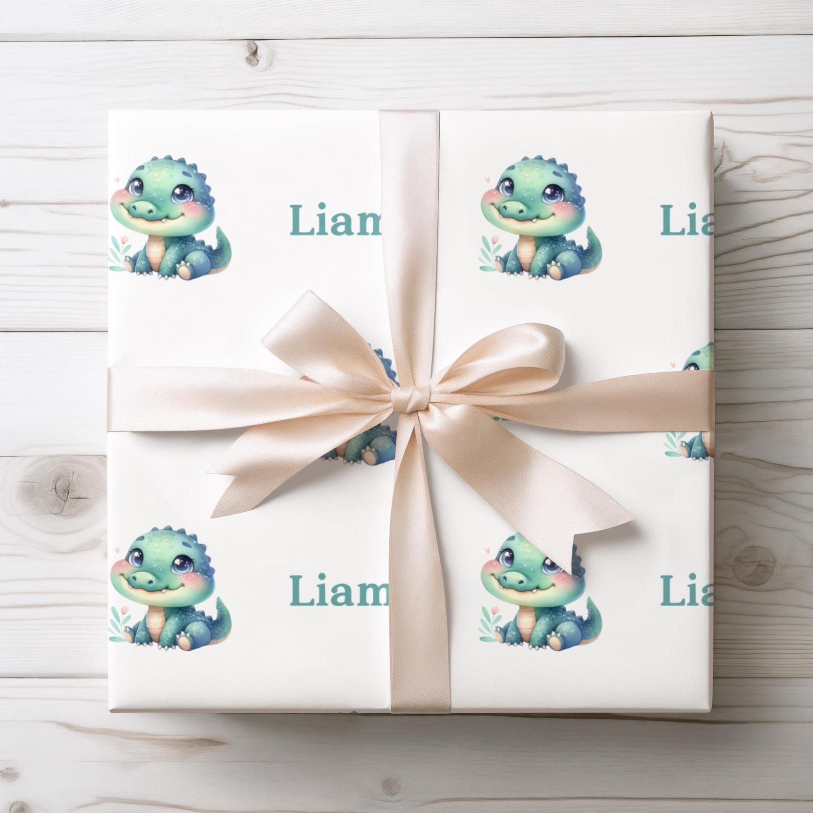 Personalized Crocodile Wrapping Paper for Boy Birthday Gift Wrap ...