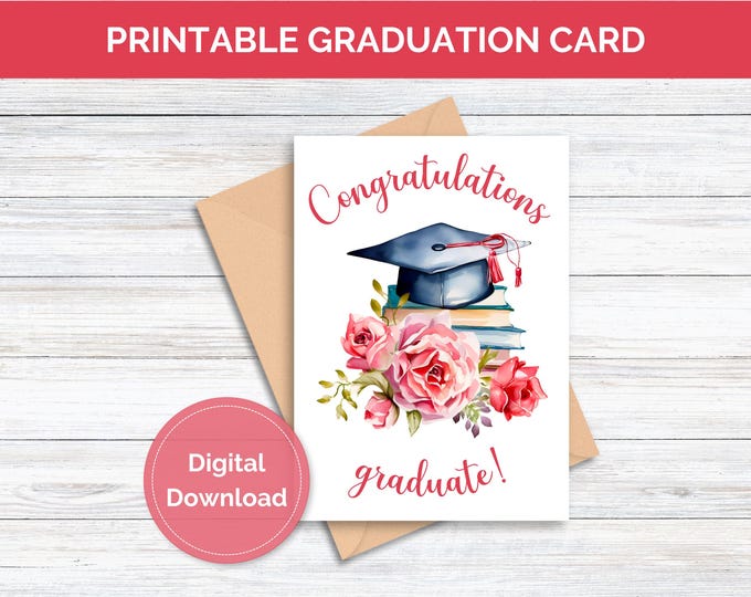 Graduation Card, Printable Graduation Card, Graduation Card 2025, Class ...