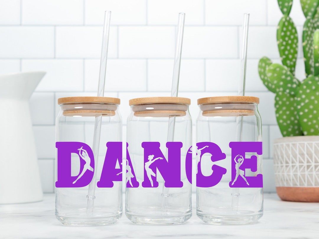 Dance Glass Can Gift for Dancer Glass Cup Recital Gift Glass Tumbler ...