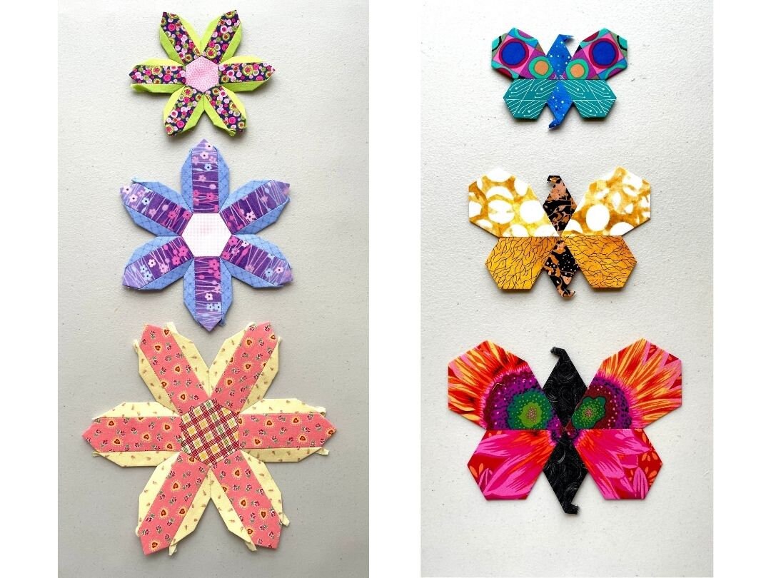 Digital EPP Pattern 2: Beyond Hexies Flowers & Butterflies English ...