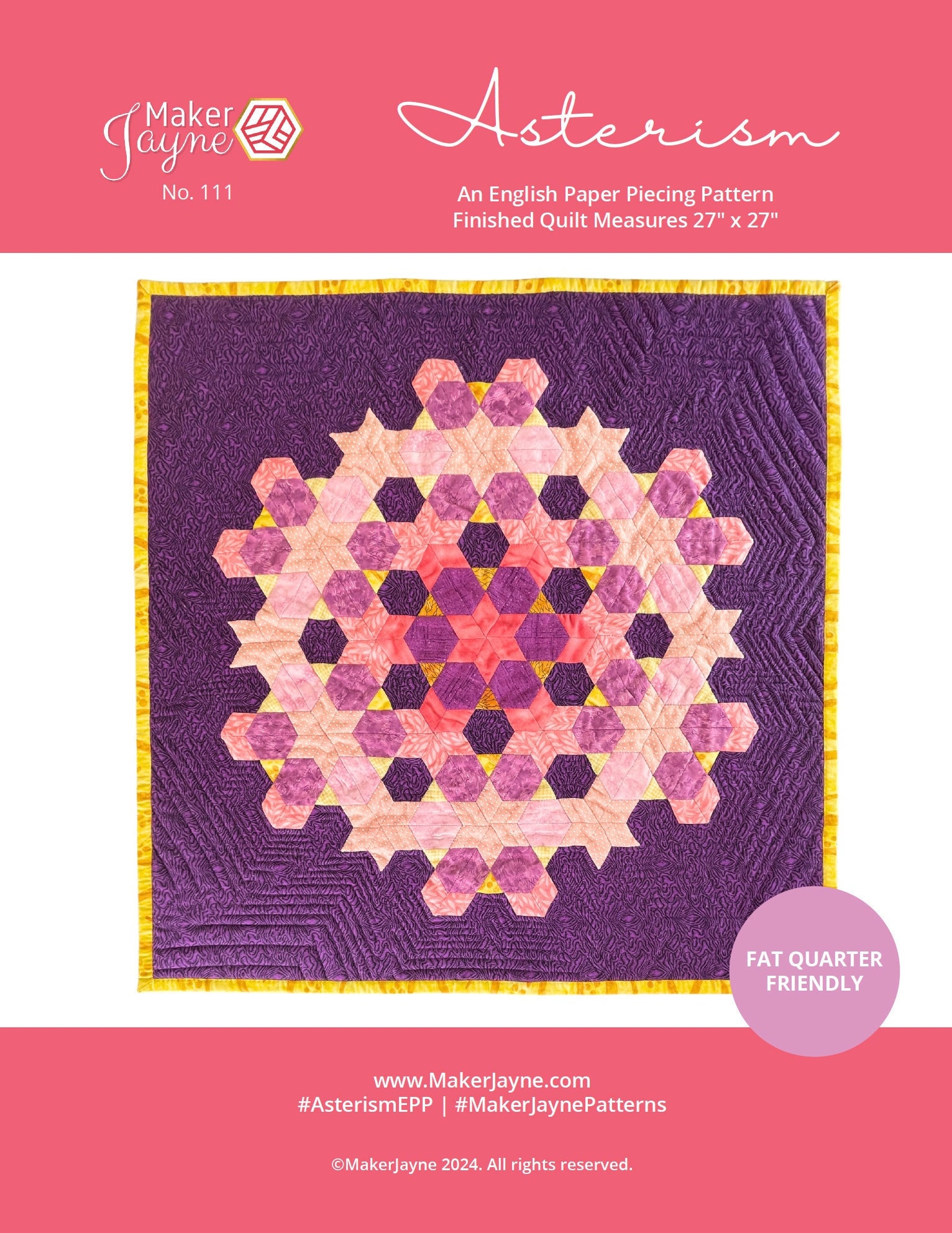 Digital EPP Pattern - Asterism Quilt Pattern - English Paper Piecing ...