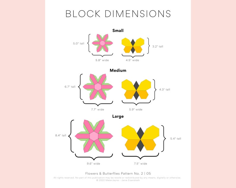 Digital EPP Pattern #2: EPP Points Flowers & Butterflies - English ...