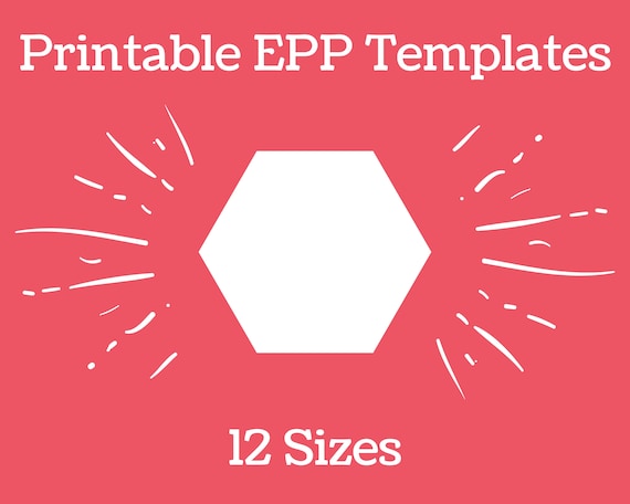 Printable EPP Templates PDF Instant Download Hexagon 12 - Etsy