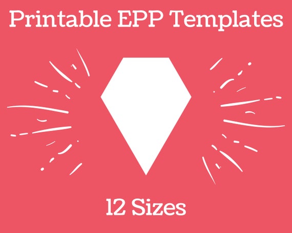12 Sizes Printable EPP Templates PDF Instant Download Jewel | Etsy
