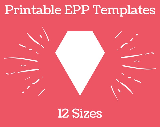 12 Sizes Printable EPP Templates PDF Instant Download Jewel Shape - Etsy