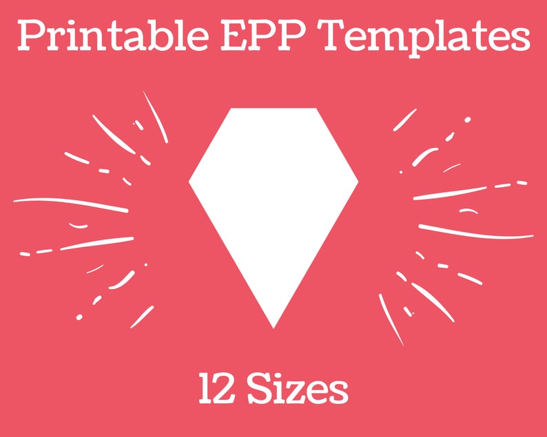 12 Sizes Printable EPP Templates PDF Instant Download Jewel Shape - Etsy