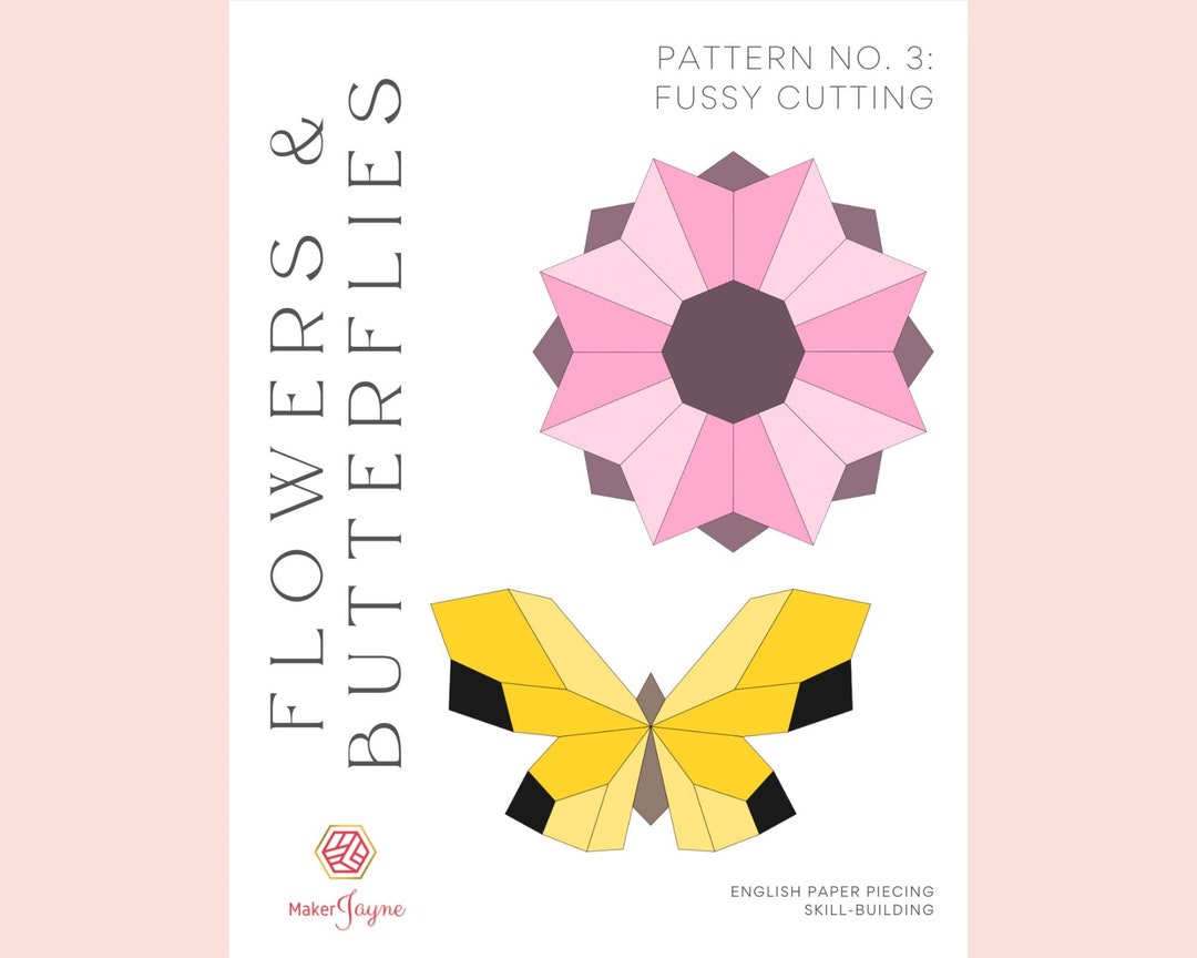 Digital EPP Pattern 3: Fussy Cutting Flowers & Butterflies - Etsy