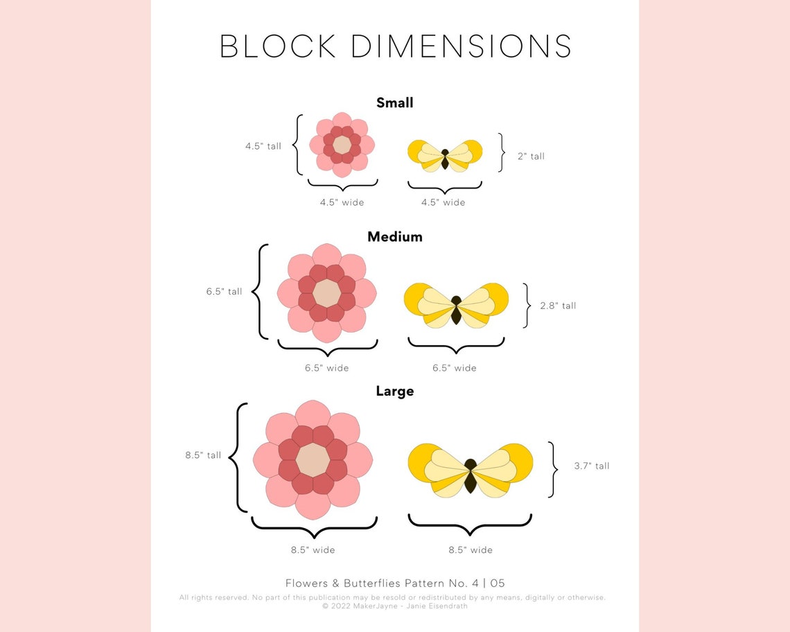 Digital EPP Pattern 4: EPP Curves Flowers & Butterflies - Etsy