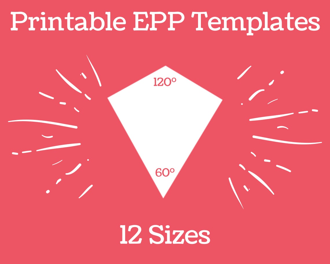 12 Sizes Printable EPP Templates PDF Instant Download 60 - Etsy