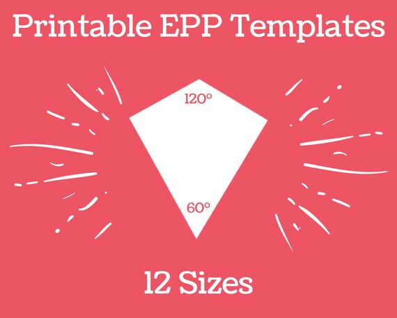 12 Sizes Printable EPP Templates PDF Instant Download 60 - Etsy