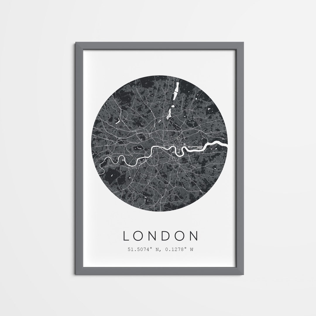 Two-tone A4 Custom City Map Print - Etsy