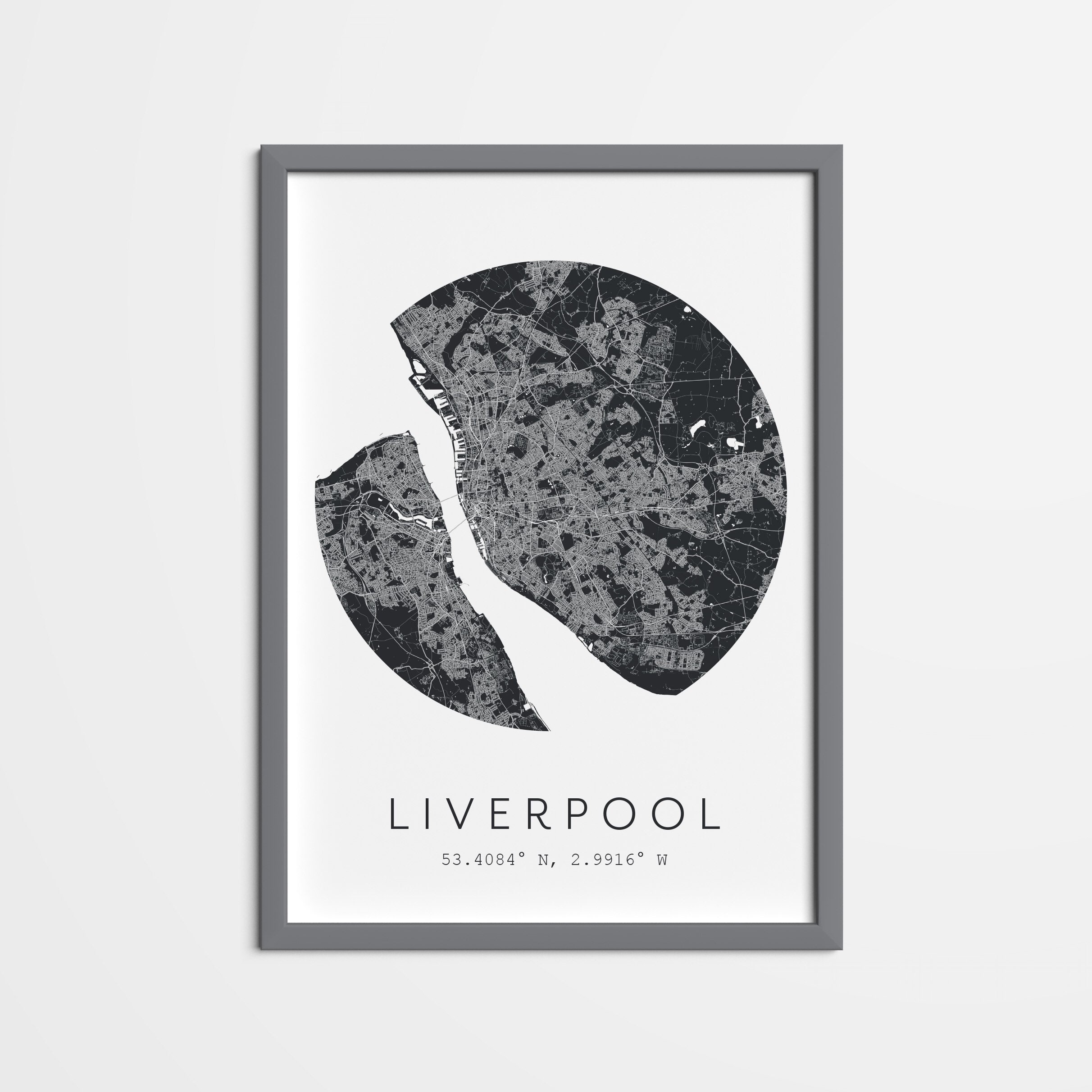 Two-tone A4 Custom City Map Print - Etsy