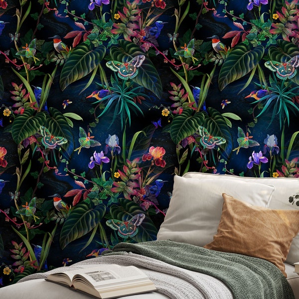 Botanical Wallpaper - Etsy