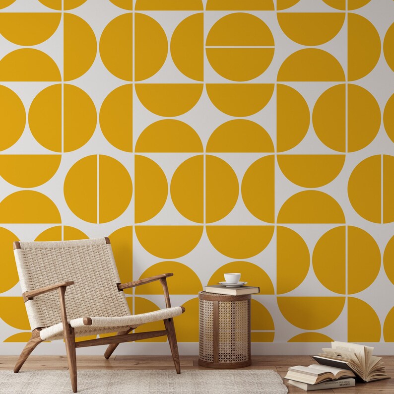 Mid Century Wallpaper Half Moon 3659 - Etsy Canada