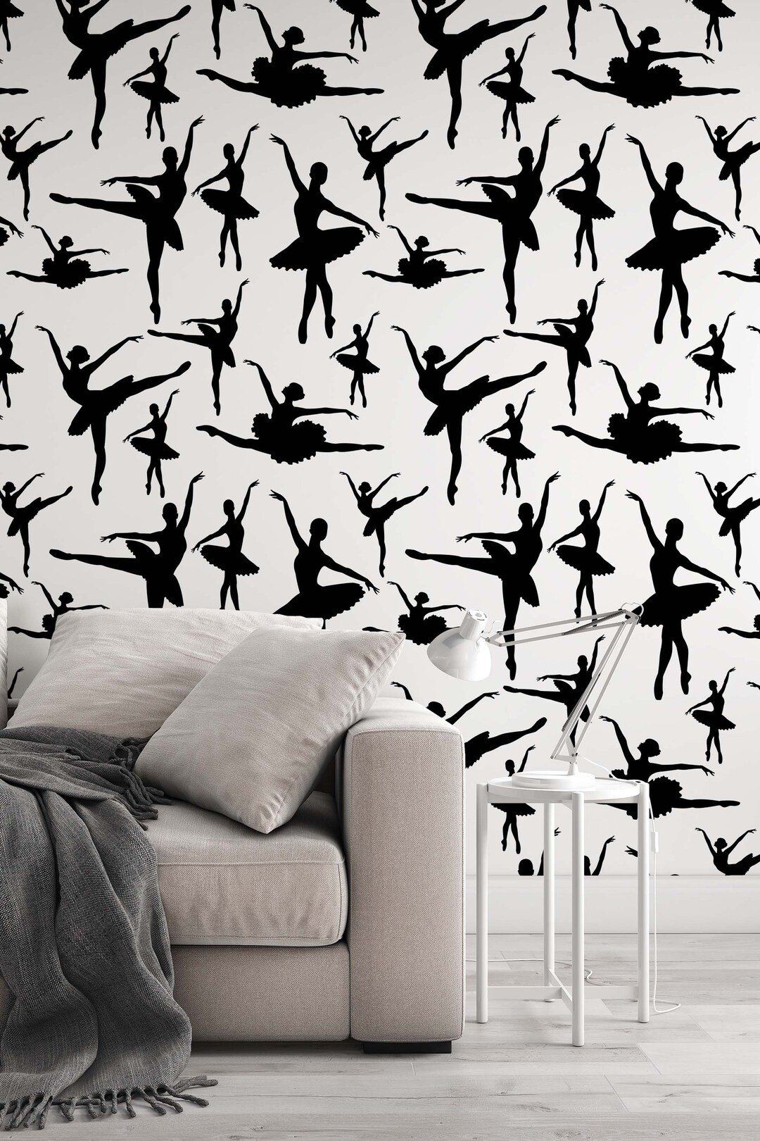 Ballet Dancers Modern Design Watercolor Self Adhesive Traditional and ...