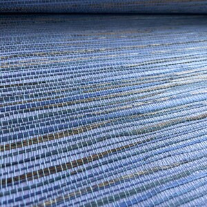 Natural Grasscloth Hemp Wallpaper Painted in Matte Blue Purple Beige ...
