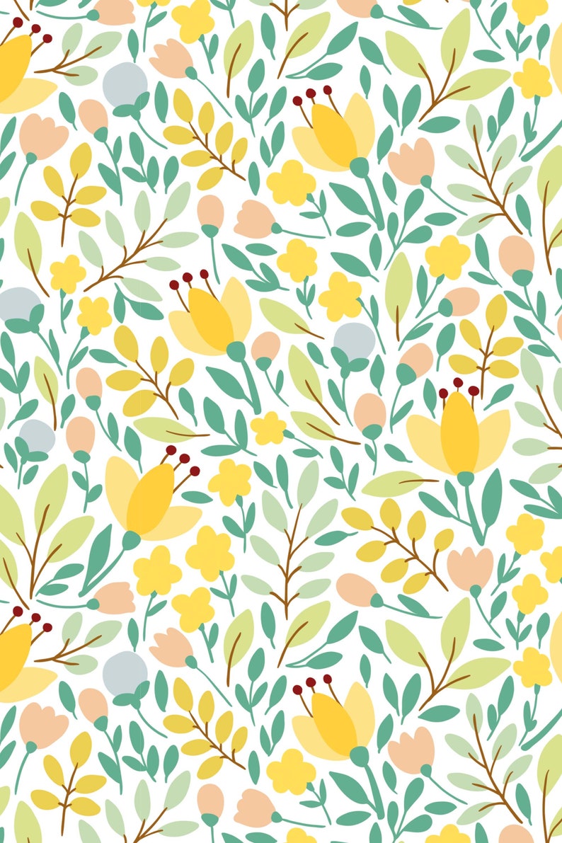Spring Floral Peel and Stick Wallpaper, Removable Accent Wall - Etsy