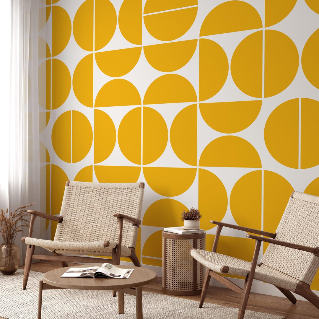 Mid Century Wallpaper Half Moon 3659 - Etsy Canada
