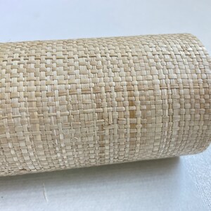 Natural Grasscloth Raffia Rough Wallpaper Natural Fibers in Beige Color ...