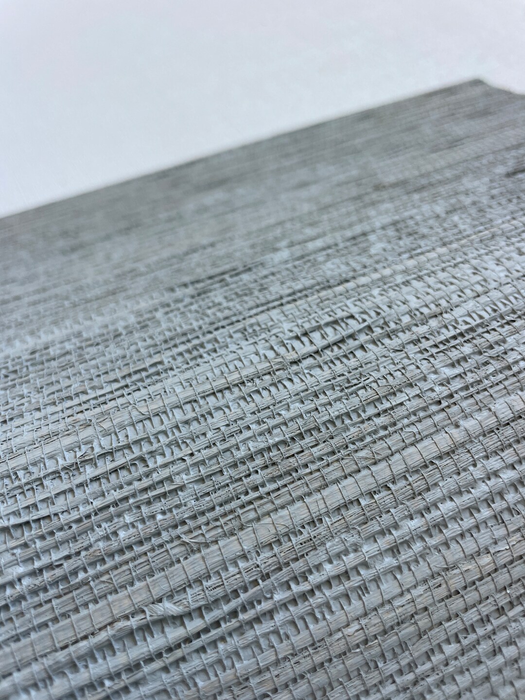 Natural Grasscloth Hemp Wallpaper Painted in Matte Noble Gray Color ...
