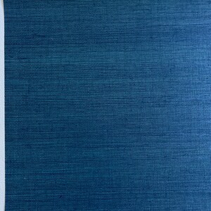 Natural Grasscloth Wallpaper Dark Navy Blue Woven Sisal Traditional ...