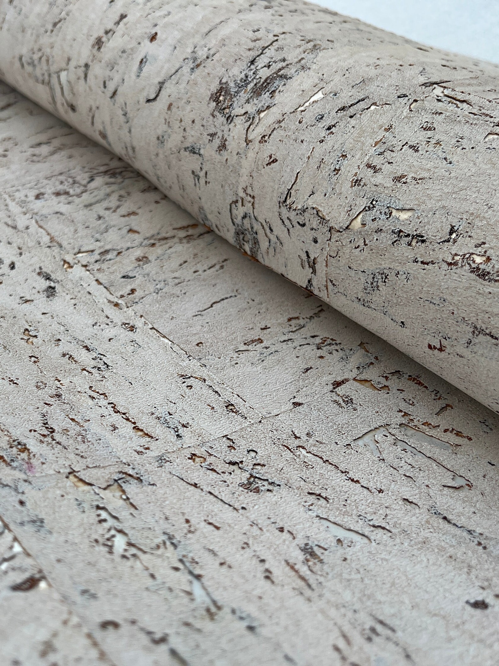 Natural Cork Wallpaper Blush Highlighter Effect Grasscloth Unpasted ...
