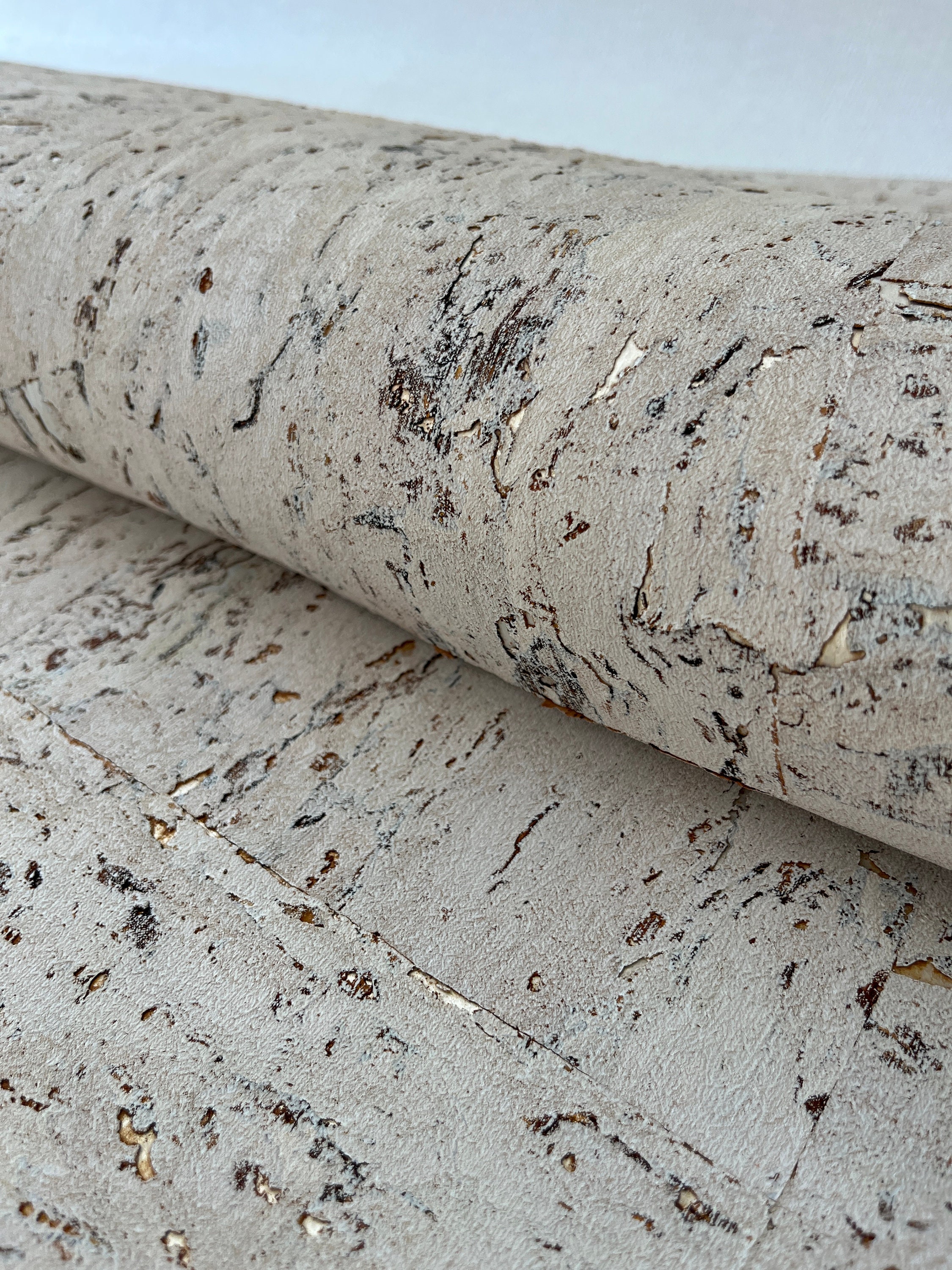 Natural Cork Wallpaper Blush Highlighter Effect Grasscloth Unpasted ...