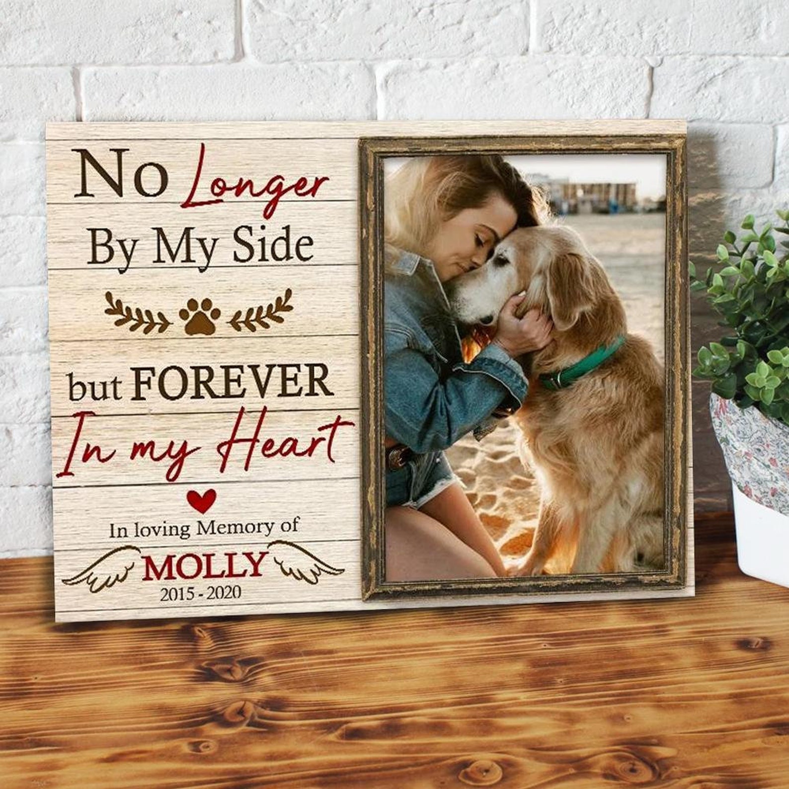 No Longer By My Side Forever In My Heart Dog Custom Photo | Etsy No Longer By My Side Forever In My Heart Dog Custom Photo | Etsy
