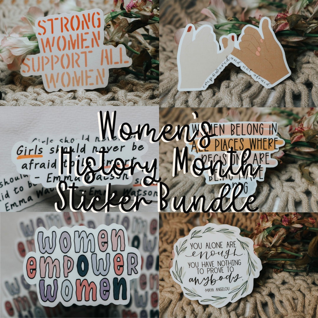 Womens History Month Sticker Bundle Weatherproof 3 DIECUT Sticker Women ...