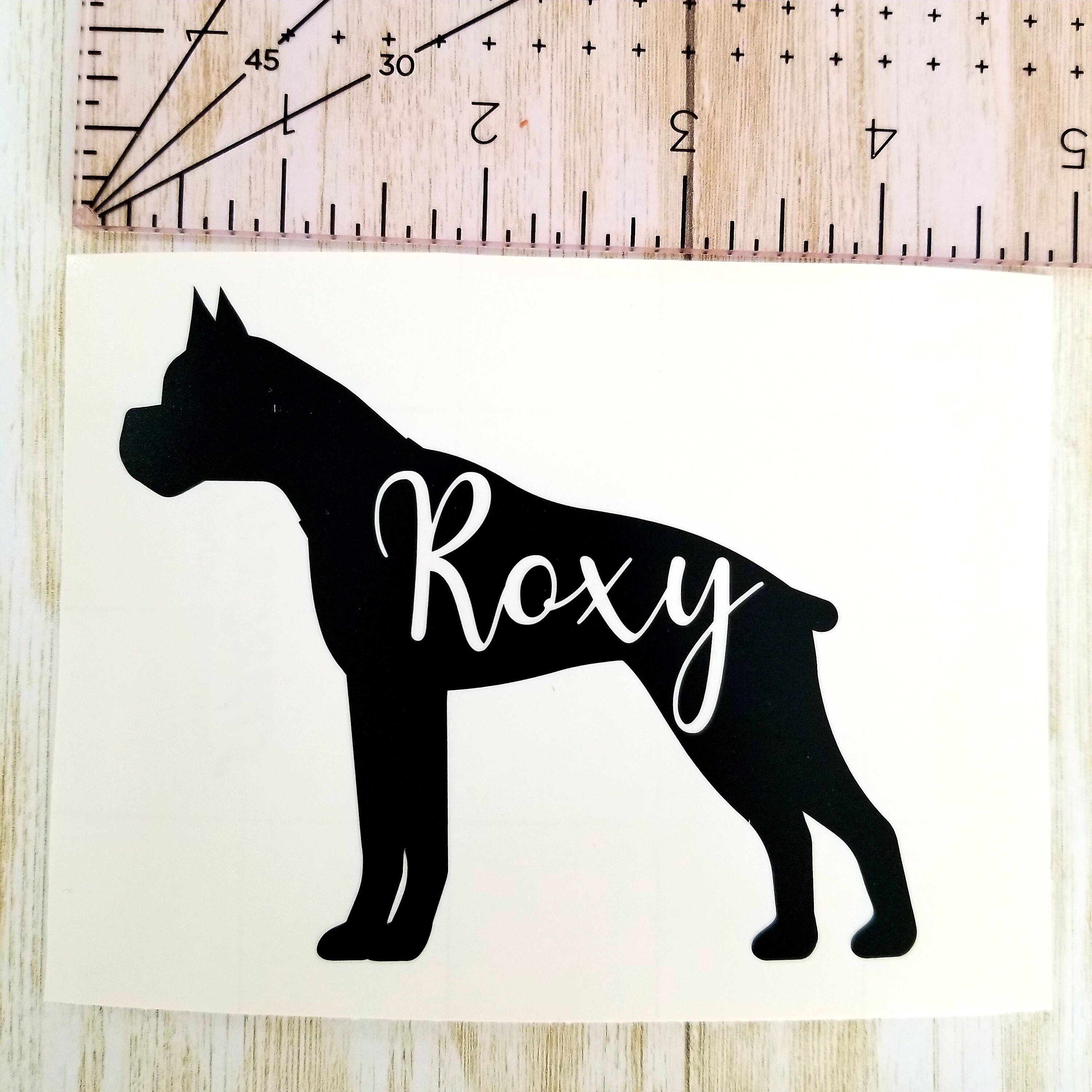 Dog Silhouette Decals Personalized Pet Vinyl Decal Multiple Color ...