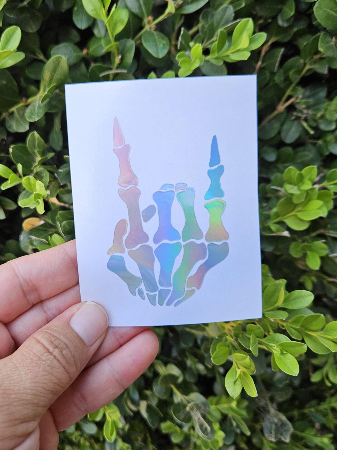 Skeleton Rock Hand Decal - Etsy