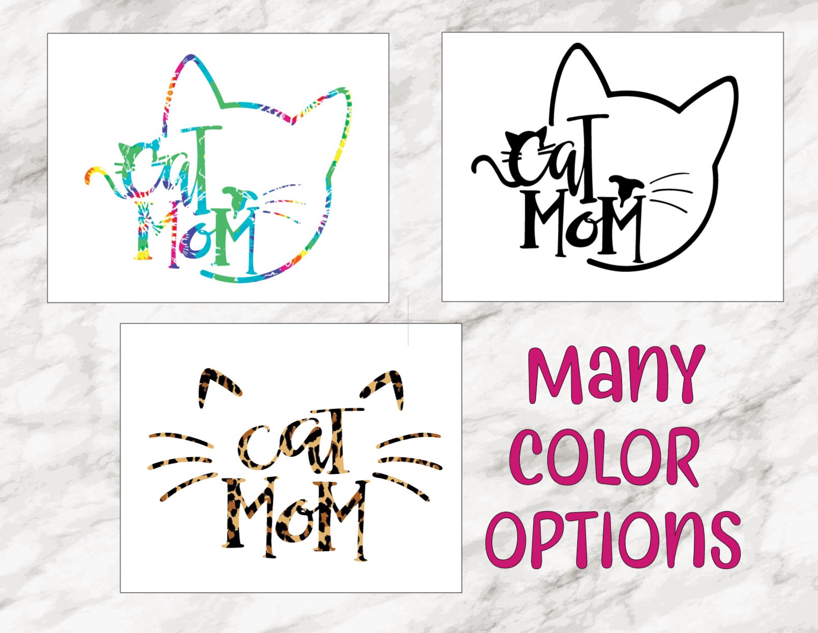 Cat Mom Decal or Sticker Bumper Sticker Laptop Tumbler Wine Glass - Etsy