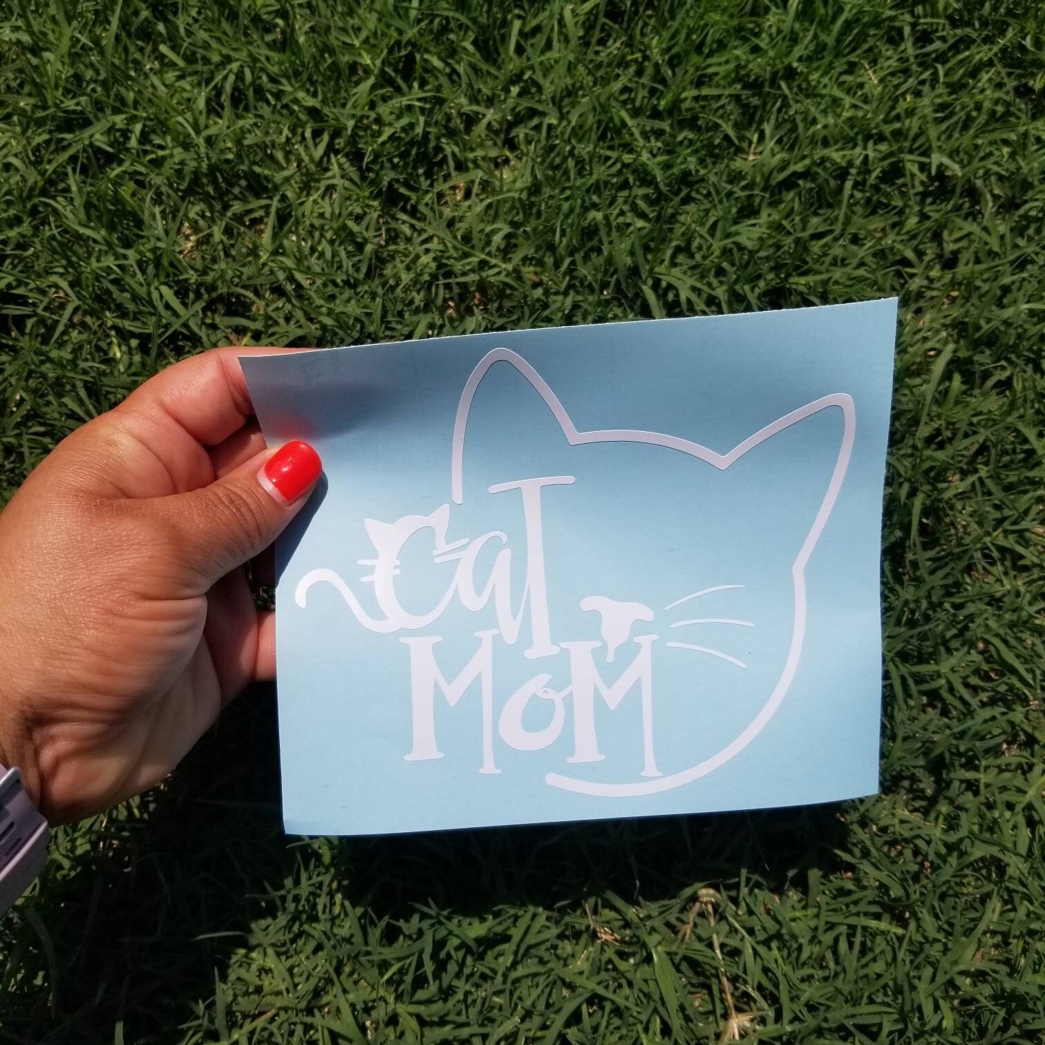 Cat Mom Decal or Sticker Bumper Sticker Laptop Tumbler - Etsy