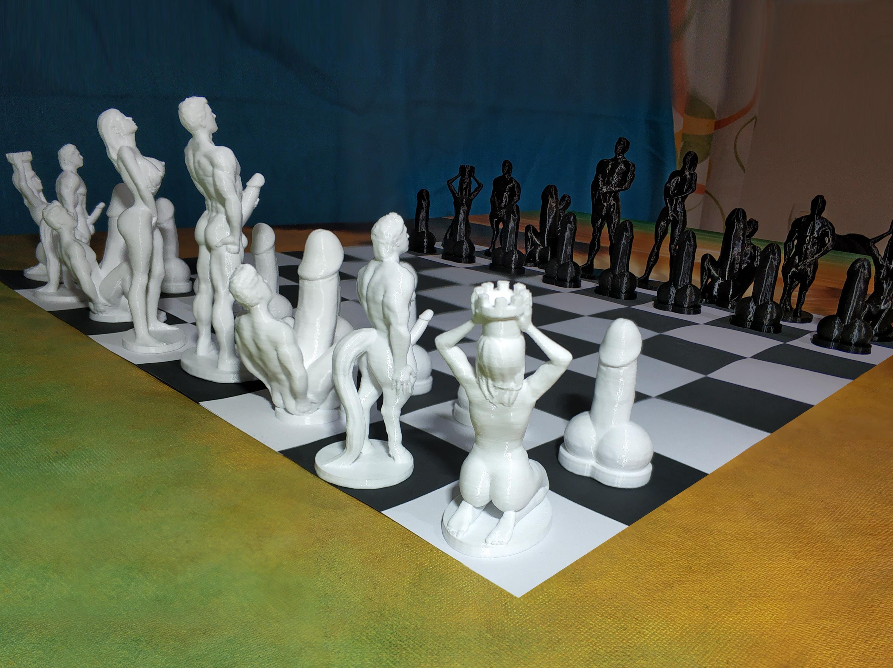 Erotic Chess Hot 3D Printed Set, Adult, Mature, Lgbtq - Etsy