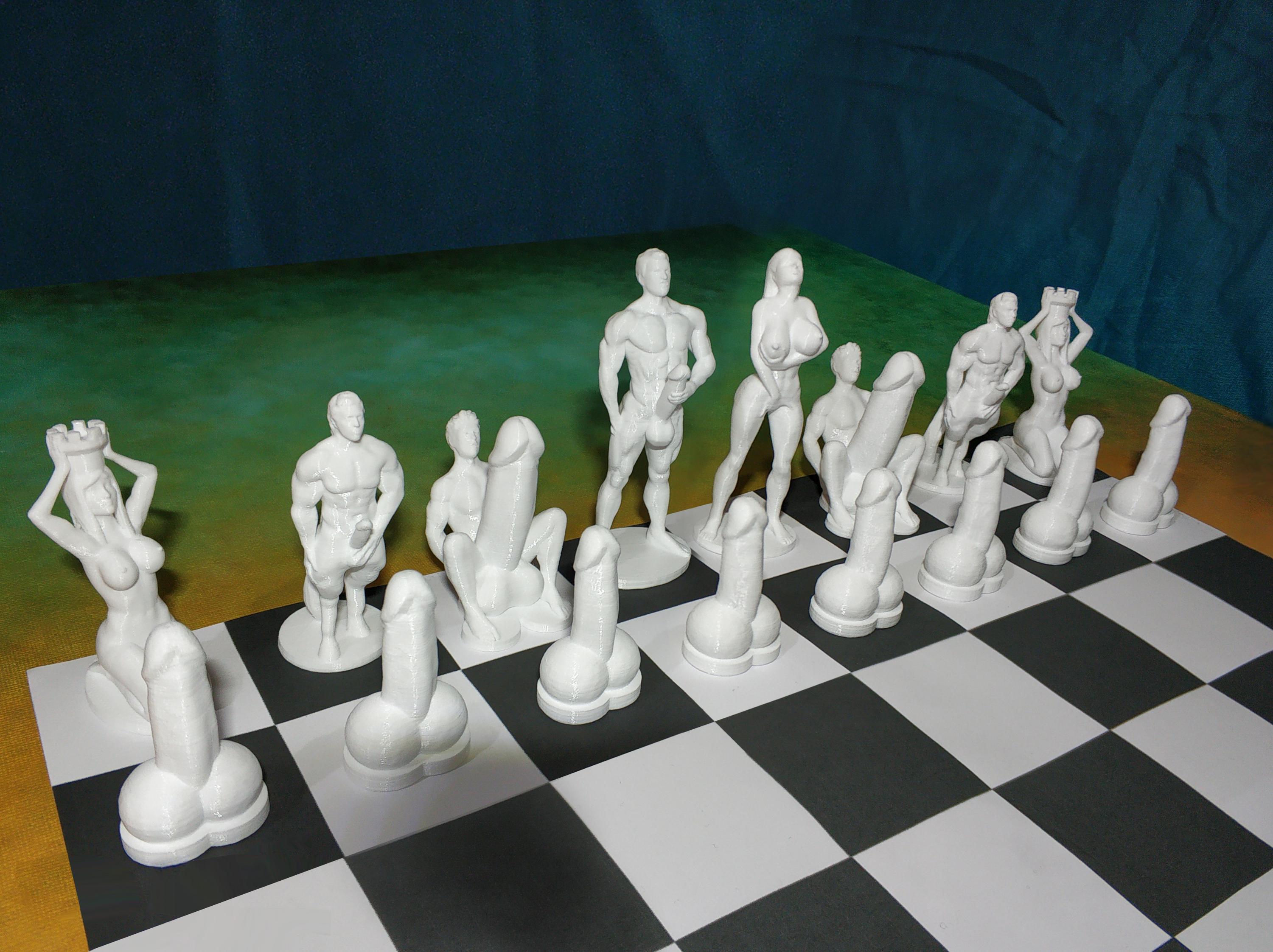 Erotic Chess Hot 3D Printed Set, Adult, Mature, Lgbtq - Etsy