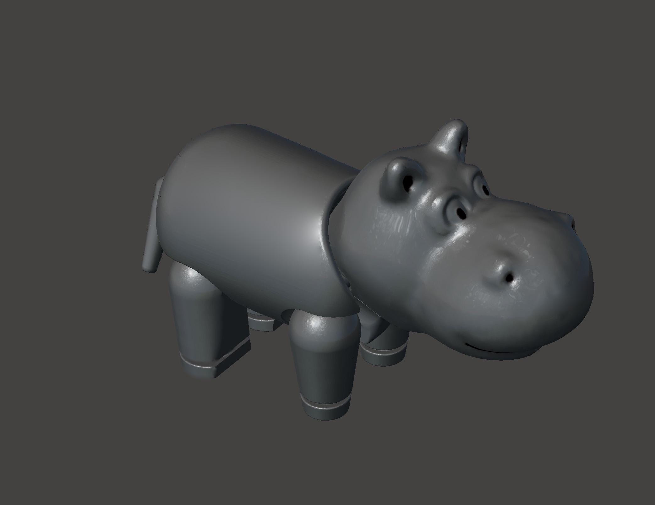 Cute Articulated Hippo STL File for 3d Printing Flexi - Etsy