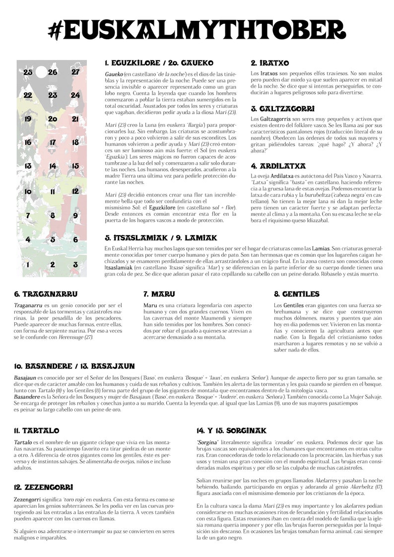 Basque Mythology Poster - Etsy