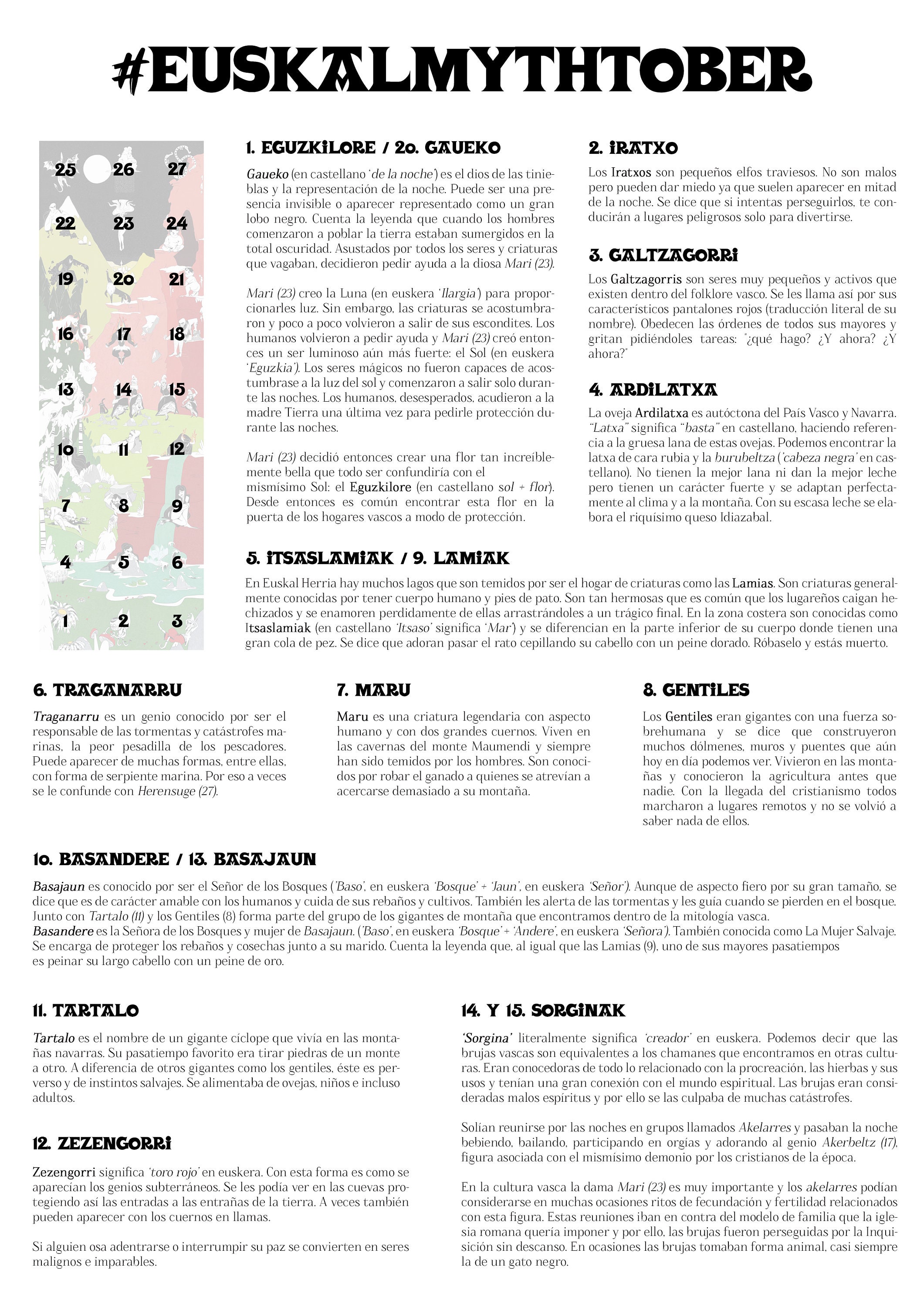 Basque Mythology Poster - Etsy