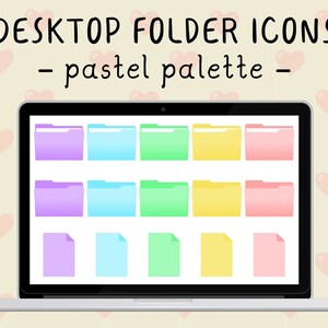 Desktop Folder Icons | Compatible With Mac and Windows Systems | Pastel ...