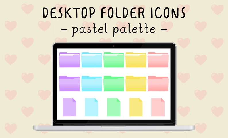 Desktop Folder Icons | Compatible With Mac and Windows Systems | Pastel ...
