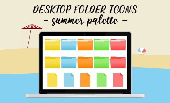 Desktop Folder Icons Compatible with Mac and Windows Systems | Etsy