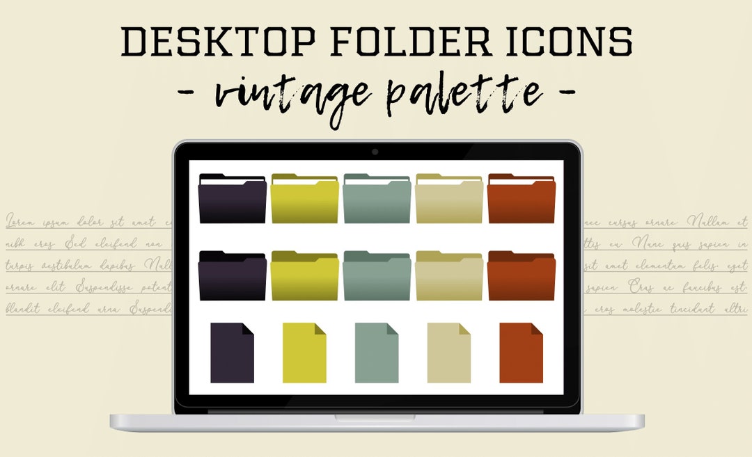 Desktop Folder Icons | Compatible With Mac and Windows Systems ...
