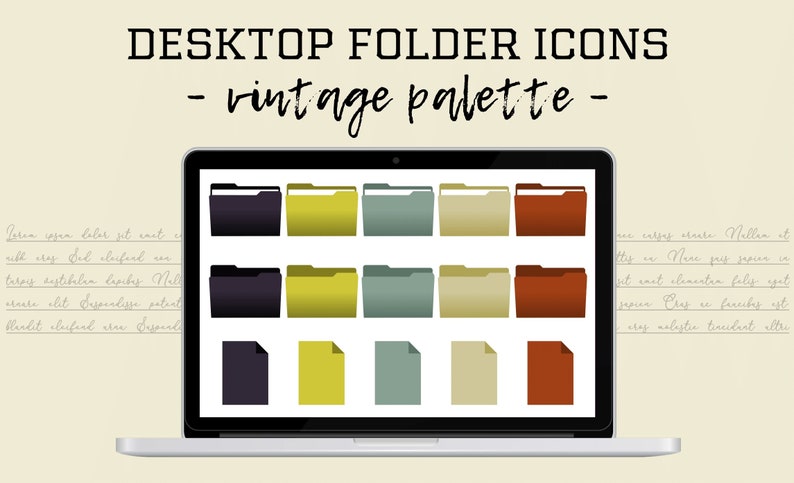 Desktop Folder Icons | Compatible With Mac and Windows Systems ...