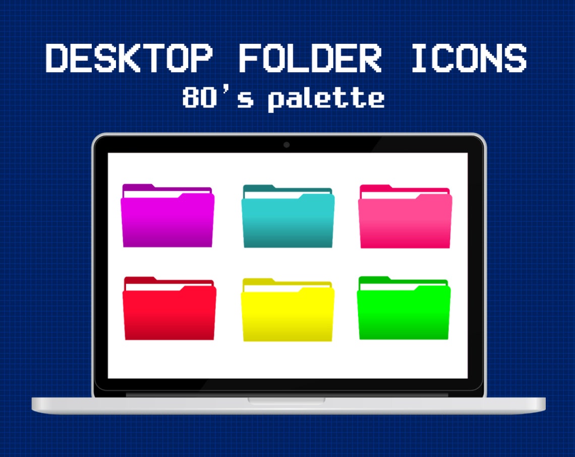 Desktop Folder Icons Compatible with Mac and Windows Systems | Etsy